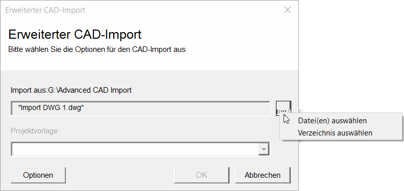 Erweiterter CAD-Import